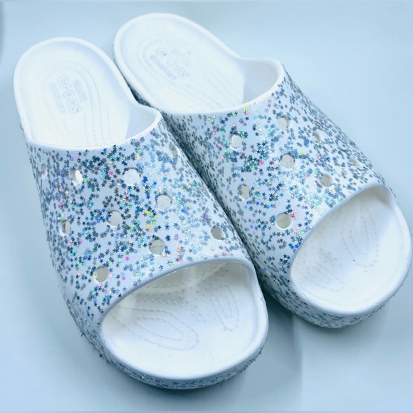 CROCS | Shoes | Crocs Star Glitter Platform Sandals W | Poshmark